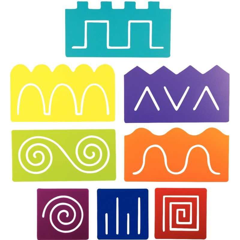 Achetez Lot de 8 traceurs motifs graphiques 340501 NATHAN pas cher sur ...