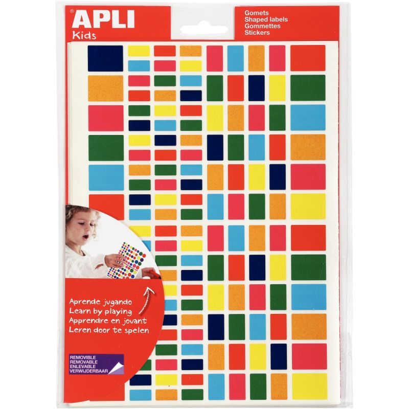 Achetez Blister de 2880 gommettes adhésives géométriques rectangle ...